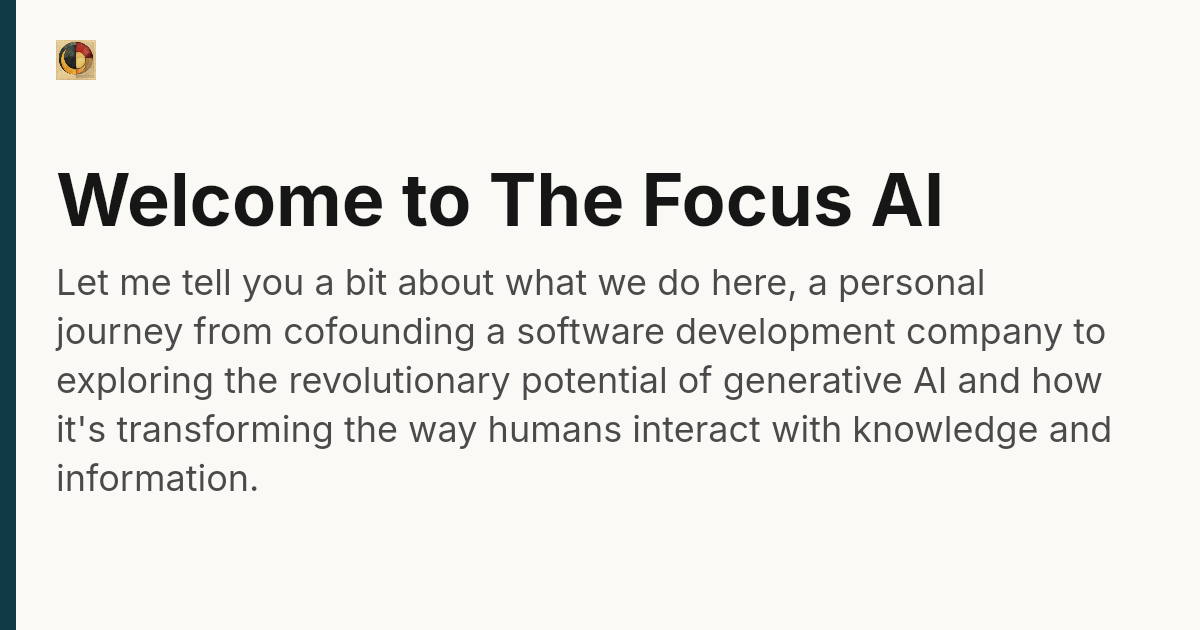 Welcome to The Focus AI