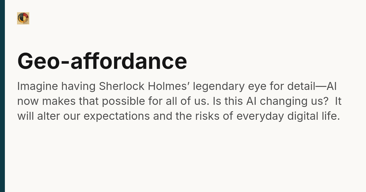 Geo-affordance