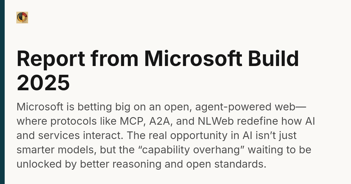 Report from Microsoft Build 2025